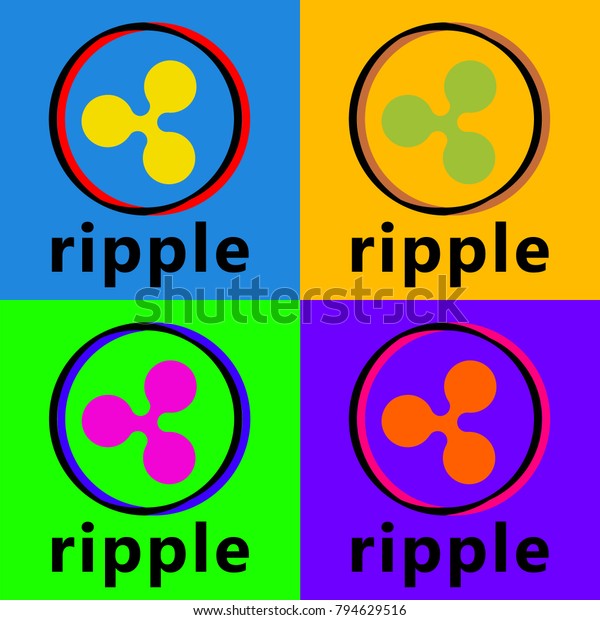 Ripple Pop Art Icon Set Vector Stock Vector (Royalty Free) 794629516 ...
