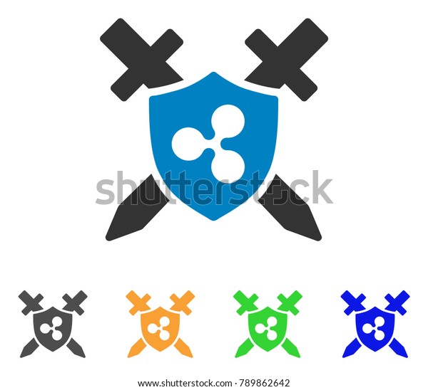 Ripple Shield Swords Icon Vector Illustration Stock Vector (Royalty ...