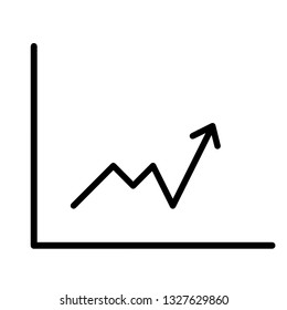 Rising Bar Chart Vector Icon Graph Stock Vector (Royalty Free ...
