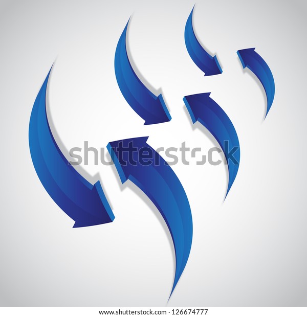 Rising Descending Arrows On Gray Background Stock Vector (Royalty Free ...