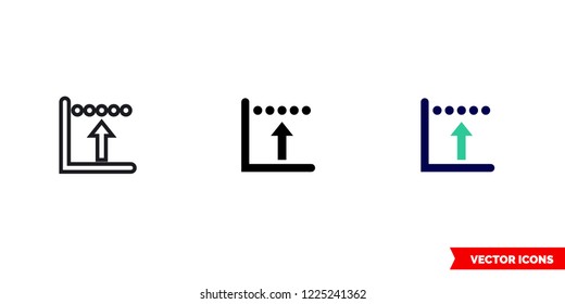 Rising Edge Icon 3 Types Color Stock Vector (Royalty Free) 1225241362 ...