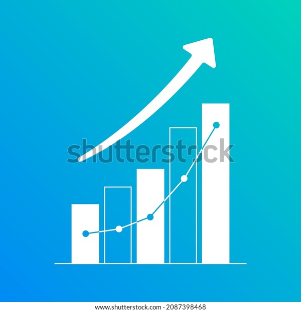Rising Graph Icon Bar Line Charts Stock Vector (Royalty Free ...