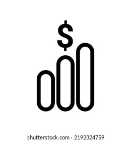 Rising Graphic Icon Vector Illustration Isolated Stock Vector (Royalty ...