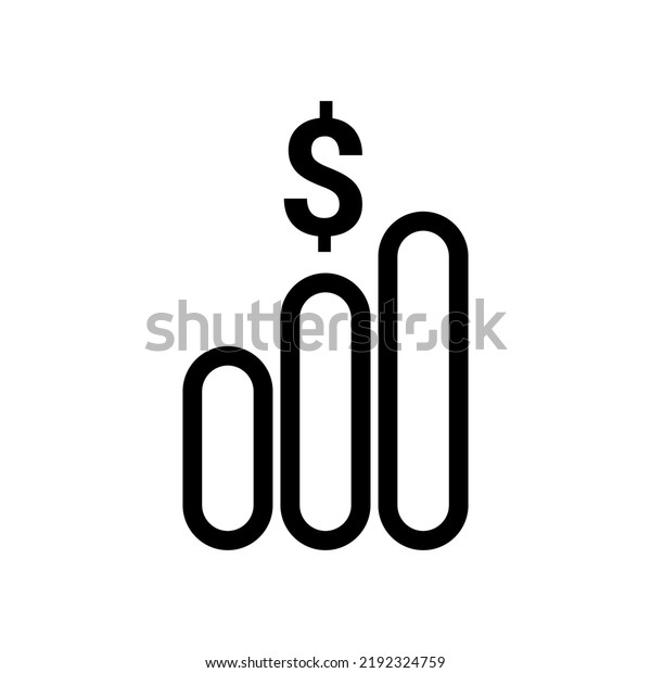Rising Graphic Icon Vector Illustration Isolated Stock Vector (Royalty ...