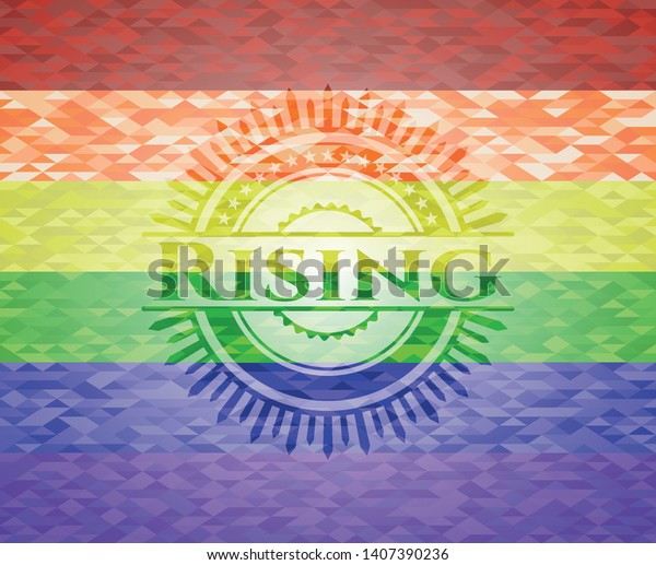 Rising Lgbt Colors Emblem Vector Illustration Stock Vector (Royalty ...