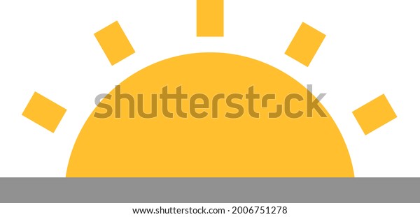 Rising Sun Illustration Vector On White Stock Vector (Royalty Free ...