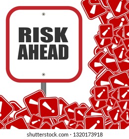 Risk Ahead Road Sign Stock Vector (Royalty Free) 1320173918