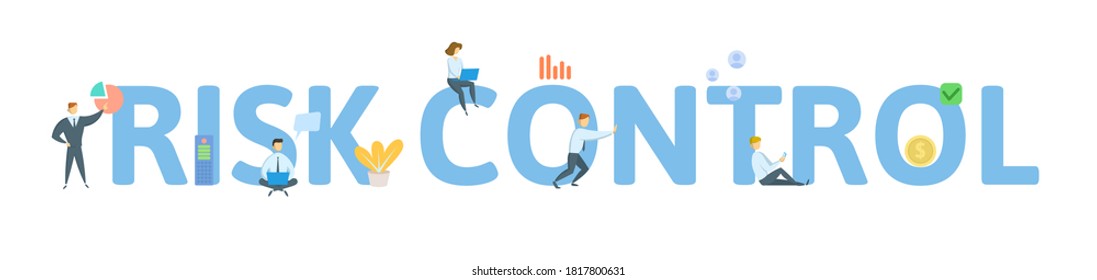 Risk Control Concept Keywords People Icons Stock Vector (Royalty Free ...