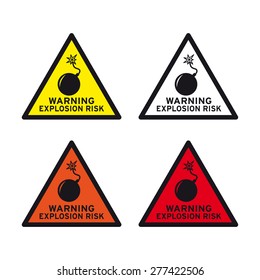 Risk Explosion Warning Caution Danger Sign 스톡 벡터(로열티 프리) 277422506 ...