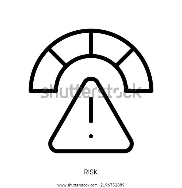 Risk Icon Line Art Style Design Stock Vector (Royalty Free) 2196752889 ...