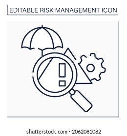 Risk Identification Line Icon Problem Finding Stock Vector (Royalty ...