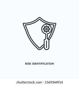 Risk Identification Icon Simple Element Illustration: vector de stock ...