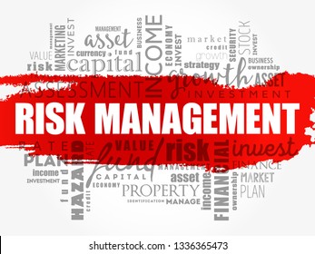 Risk Management Word Cloud Collage Business Stock Vector (Royalty Free ...