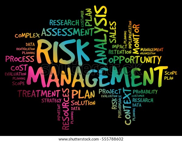 Risk Management Word Cloud Collage Business Stock Vector (Royalty Free ...