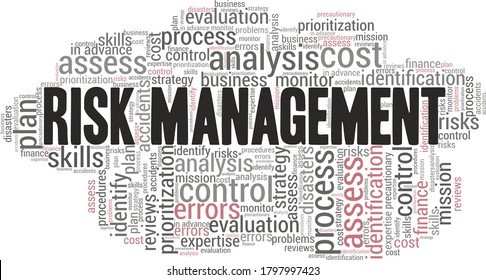 Risk Management Word Cloud Isolated On Stock Vector (Royalty Free ...