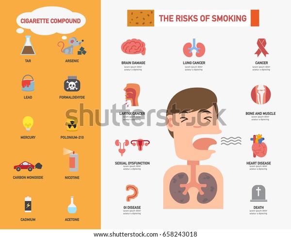Risk Smoking Infographicsvector Illustration Stock Vector (Royalty Free ... Risk Smoking Infographicsvector Illustration Stock Vector (Royalty Free ...