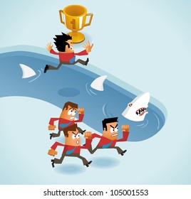 Toma De Riesgos. ilustración vectorial: vector de stock (libre de ...