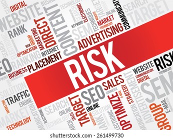 Risk Word Cloud Business Concept Stock Illustration 380620456