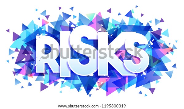 Risks Word Vector Design Banner Stock Vector (Royalty Free) 1195800319