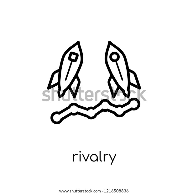 Rivalry Icon Trendy Modern Flat Linear Stock Vector (Royalty Free ...