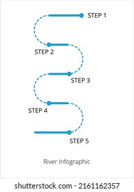 River Infographic Business Presentation Element Vector Stock Vector ...