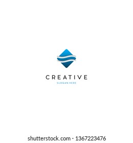 River Management Creative Business Logo Design Stock Vector (Royalty ...
