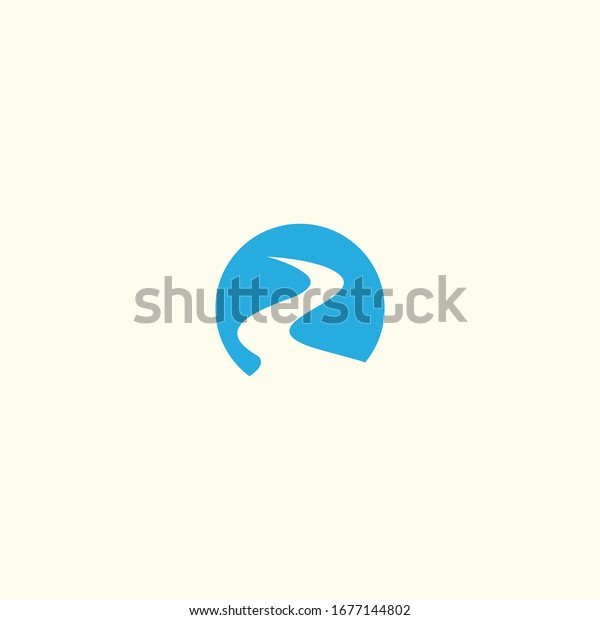 River Stream Flowing Shape Vector Logo Stock Vector (Royalty Free ...