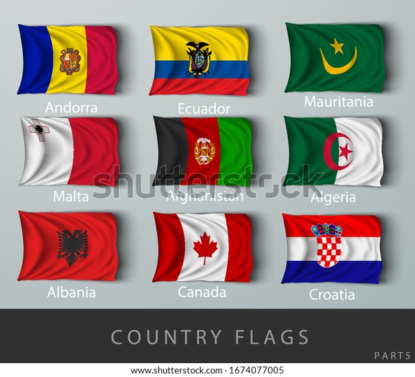 Riveted Country Flag Wrinkled Shadows Stock Vector (Royalty Free ...