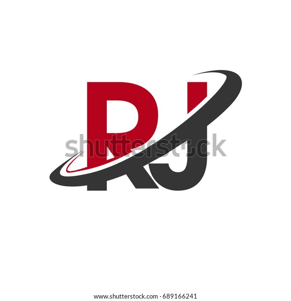 Rj Initial Logo Company Name Colored Stock Vector (Royalty Free ...
