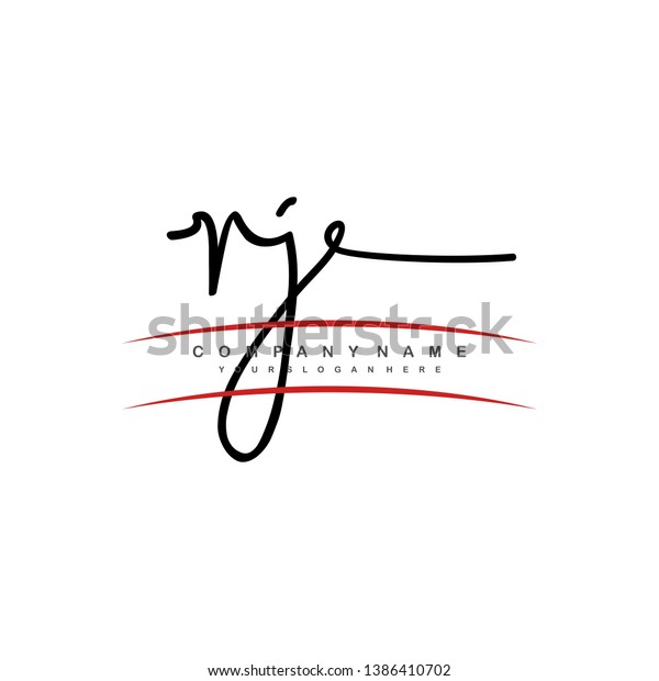 Rj Initial Signature Logo Handwriting Logo Stock Vector (Royalty Free ...