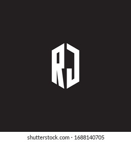 Rj Logo Monogram Hexagon Shape Style Stock Vector (Royalty Free ...