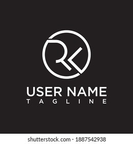 Rk Circle Initials Letter Line Logo Stock Vector (Royalty Free ...