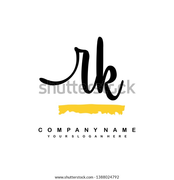 Rk Initial Signature Logo Handwriting Logo Stock Vector (Royalty Free ...