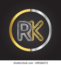 Rk Letter Logo Circle Gold Silver Stock Vector (Royalty Free) 698186572 ...