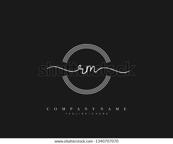 Rm Initial Handwriting Logo Template Vector Stock Vector (Royalty Free ...