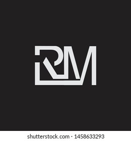 Rm Initial Logo Capital Letters Black Stock Vector (Royalty Free ...