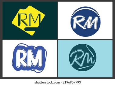 Rm Letter Logo Icon Design Template Stock Vector (Royalty Free ...