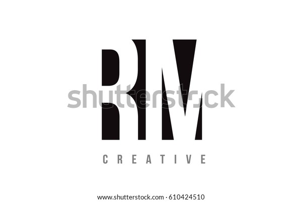 Rm R M White Letter Logo Stock Vector (Royalty Free) 610424510 ...