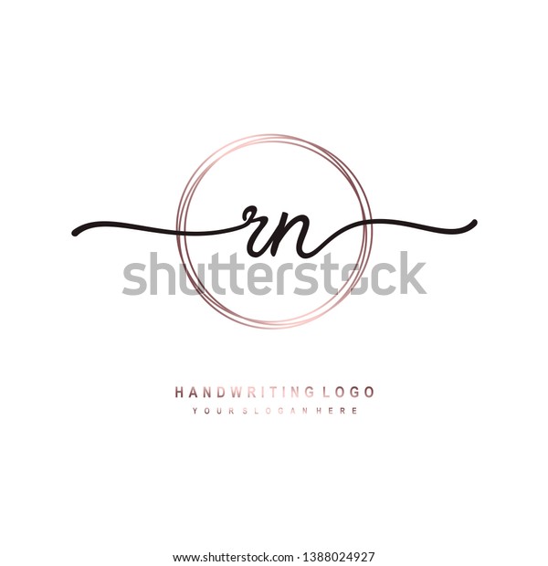 Rn Initial Signature Logo Handwriting Logo Stock Vector (Royalty Free ...