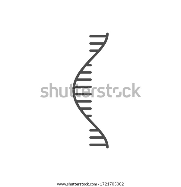 Rna Related Vector Thin Line Icon Stock Vector (Royalty Free) 1721705002