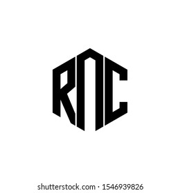Rnc Letter Logo Design Polygon Monogram Stock Vector (Royalty Free ...
