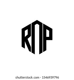 Rnp Letter Logo Design Polygon Monogram : image vectorielle de stock ...