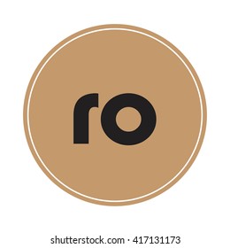 Ro Brown Letters Abstract Background Logo Stock Vector (Royalty Free ...