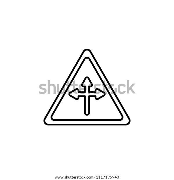 Road Ahead Icon Element Traffic Signs Stock Vector (Royalty Free ...