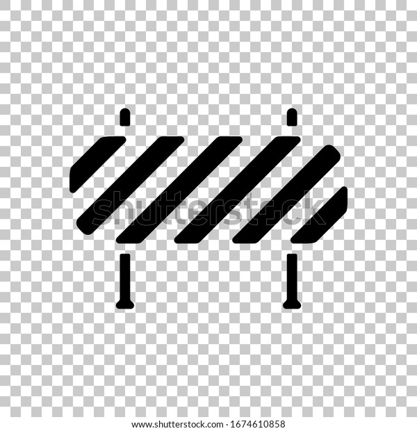 Road Barrier Block Entry Black Symbol Stock Vector (Royalty Free ...