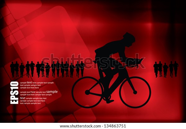 Road Bike Rider Vector Stock Vector (Royalty Free) 134863751 | Shutterstock