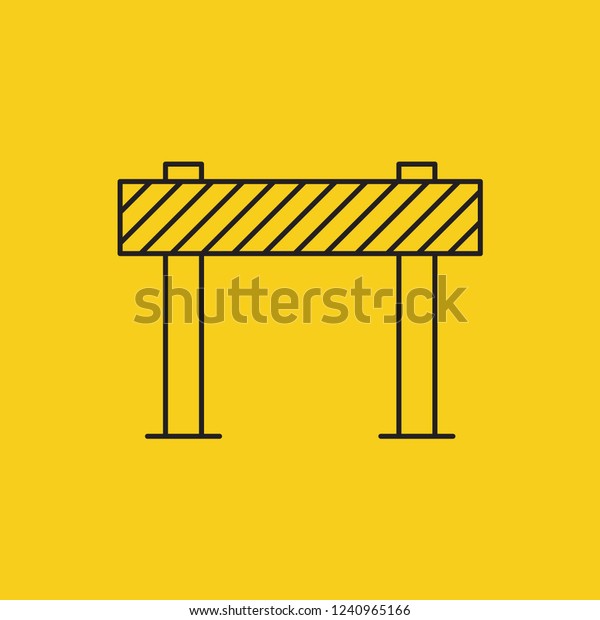 Road Block Sign Traffic Barrier Vector Stock Vector (Royalty Free ...