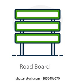 Road Board Icon Modern Flat Style Stock Vector (Royalty Free ...