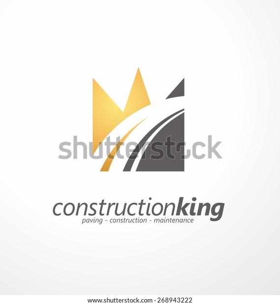 Road Construction Creative Symbol Layout Paving Stock Vector (Royalty ...