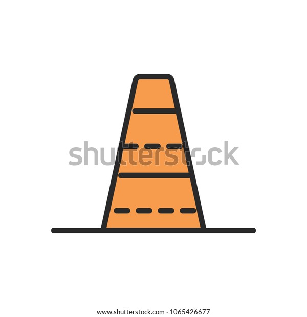 Road Construction Icon Vector Road Construction Stock Vector (Royalty ...